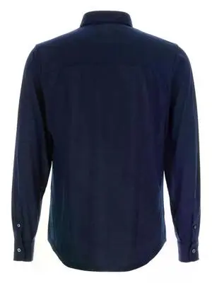 Fedeli Buttoned-front Wool Shirt - Blue