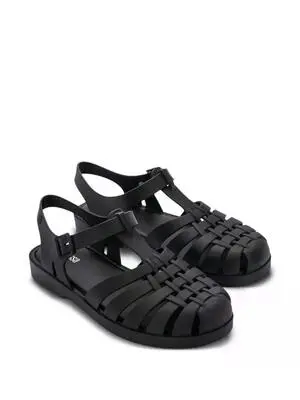 Melissa Possession Strappy Flat Sandals - Black