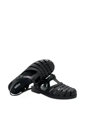 Melissa Possession Strappy Flat Sandals - Black