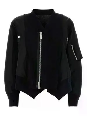 Sacai Cotton-blend Bomber Jacket - Black