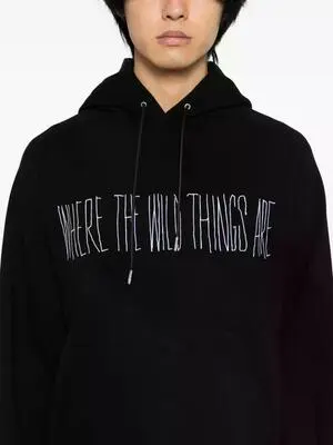 Sacai Slogan-embroidered Hoodie
