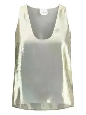SA SU PHI Metallic Tank Top