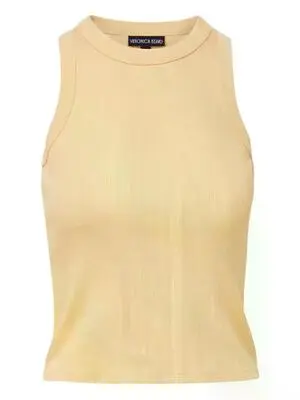 Veronica Beard Ribbed Round-neck Tank Top