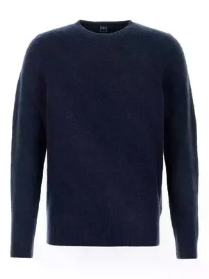 Fedeli Crew-neck Wool-blend Sweater - Blue