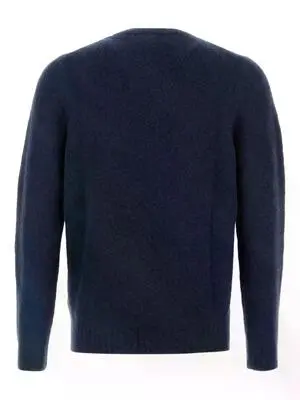 Fedeli Crew-neck Wool-blend Sweater - Blue