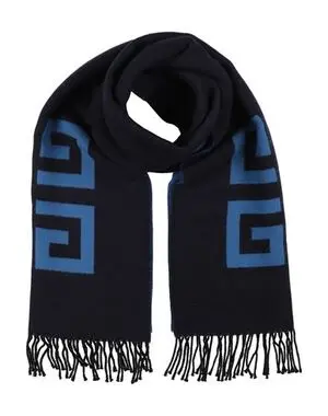Givenchy Man Scarf Black Size - Virgin Wool Blue