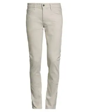 Armani Exchange Skinny Jeans With Leather Trims - Beige