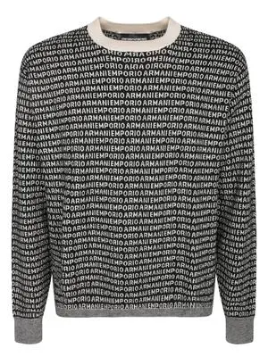 Emporio Armani Crew Neck Knitwear - Black