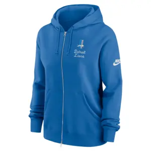 Nike Detroit Lions Phoenix Rewind Nfl Full-zip Hoodie - Blue