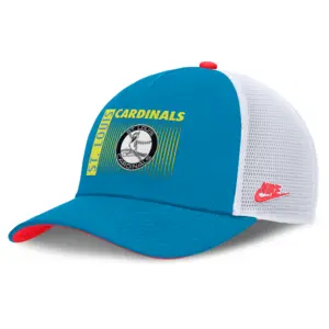 Nike St. Louis Cardinals Neon 90s Rise Dri-fit Mlb Trucker Adjustable Hat - Blue