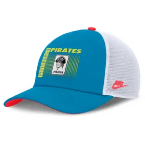 Nike Pittsburgh Pirates Neon 90s Rise Dri-fit Mlb Trucker Adjustable Hat - Blue