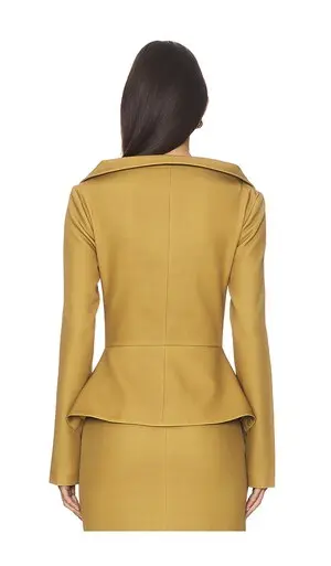 SAU LEE Nicola Crepe Top - Olive