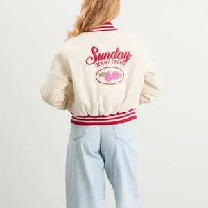 SUNDAYFRUITMARKET Berry Farm Varsity Jacket