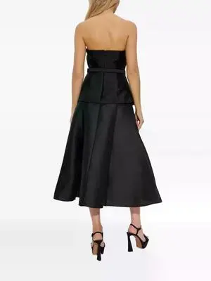 SELF-PORTRAIT Belted A-line Dress With Flared Hem