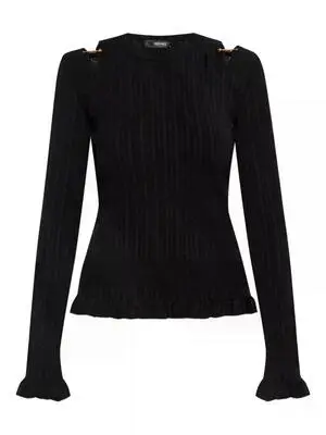 Versace Cut-outs Ruffled Sweater