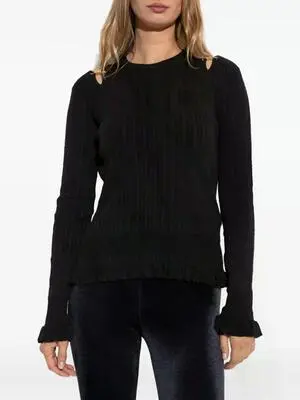 Versace Cut-outs Ruffled Sweater
