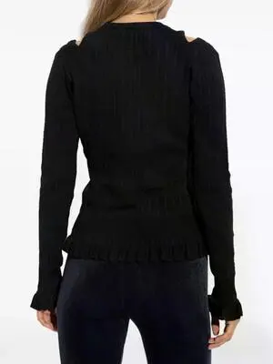 Versace Cut-outs Ruffled Sweater