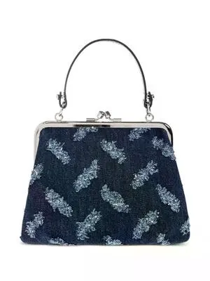 VIVIENNE WESTWOOD Orb-pattern Frayed Denim Tote