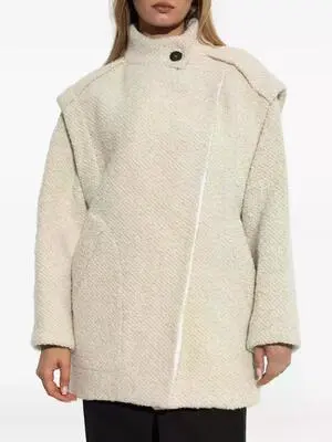 IRO PARIS Oversized Wool-blend Coat With Asymmetrical Closure