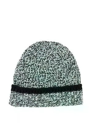 Casablanca Ribbed Wool Beanie