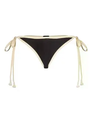 Johanna Ortiz Ribbed-trim Bikini Bottom - Black