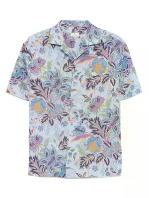 Etro Floral-print Shirt - Blue
