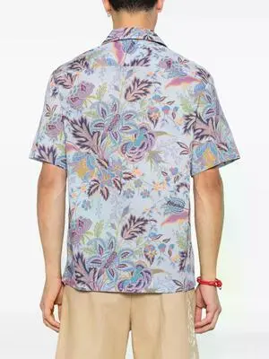 Etro Floral-print Shirt - Blue