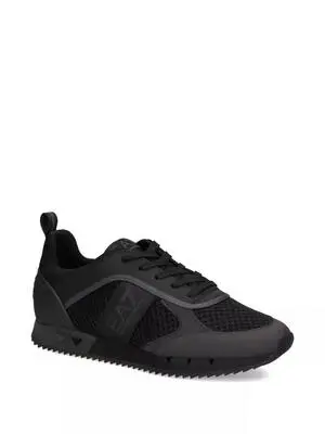 Emporio Armani Logo-detail Mesh Sneakers - Black