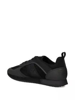 Emporio Armani Logo-detail Mesh Sneakers - Black