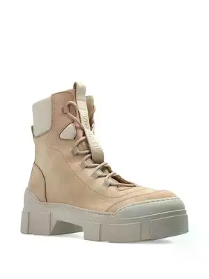 VIC MATIE Lace-up Padded Boots - Neutrals