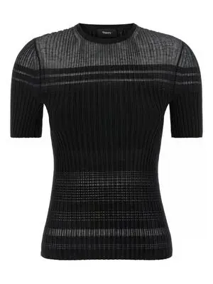 Theory Ribbed Crew-neck T-shirt