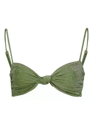 Johanna Ortiz Heliconia Shimmering Bikini Top - Green