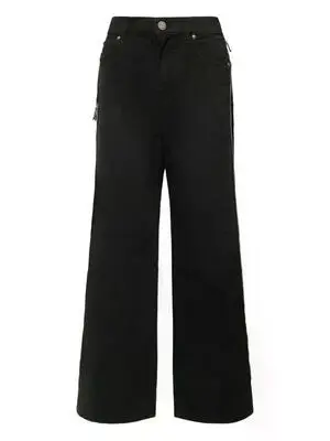 Pinko Zip-detail High-rise Wide Leg Jeans