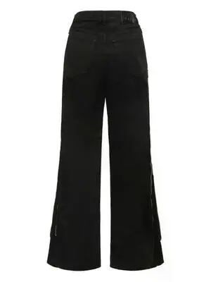 Pinko Zip-detail High-rise Wide Leg Jeans