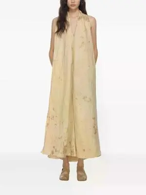 UMA WANG Aloe Open-back Midi Dress