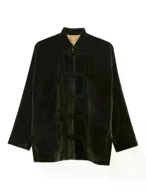 UMA WANG Knotted Velvet Jacket - Green