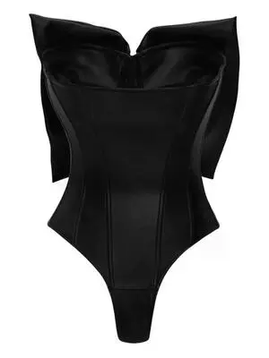 LIKA Bow-detail Corset Bodysuit