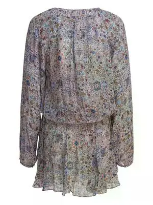 MARANT ETOILE Geometric-pattern Mini Dress - Neutrals
