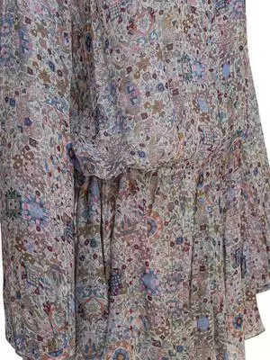 MARANT ETOILE Geometric-pattern Mini Dress - Neutrals