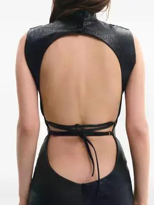 LIKA Crocodile-effect Mini Dress