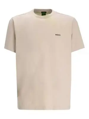 BOSS Logo-detail Cotton T-shirt - Grey