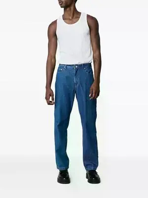 AMAPO Logo-patch Denim Trousers