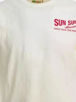 SUN SURF Island-design Cotton T-shirt - Neutrals