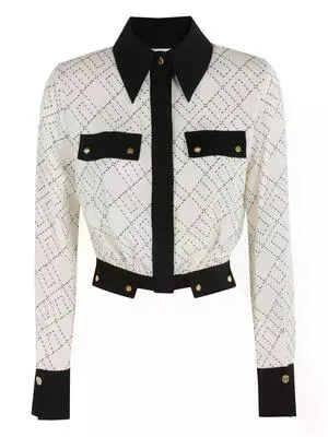 Elisabetta Franchi Geometric-pattern Shirt - White