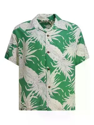 SUN SURF Pineapple-print Shirt - Green