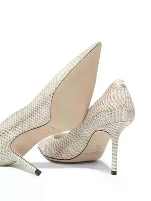 JIMMY CHOO 85mm Love Snakeskin-effect Pointed-toe Pumps