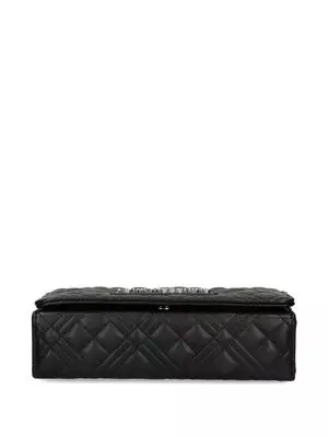 Moschino Quilted Flap Clutch - Black