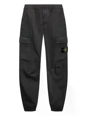 Stone Island Cargo-pocket Elasticated Trousers - Black