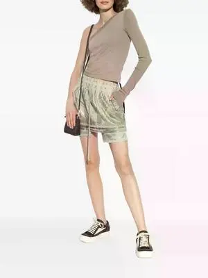 Rick Owens Metallic-effect Layered Skirt