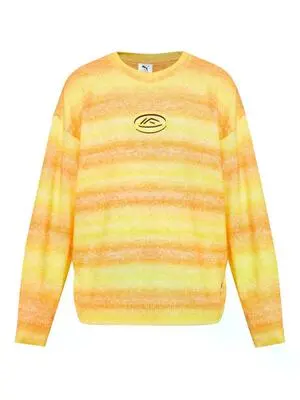 PUMA Ombre-effect Logo-patch Sweater - Orange